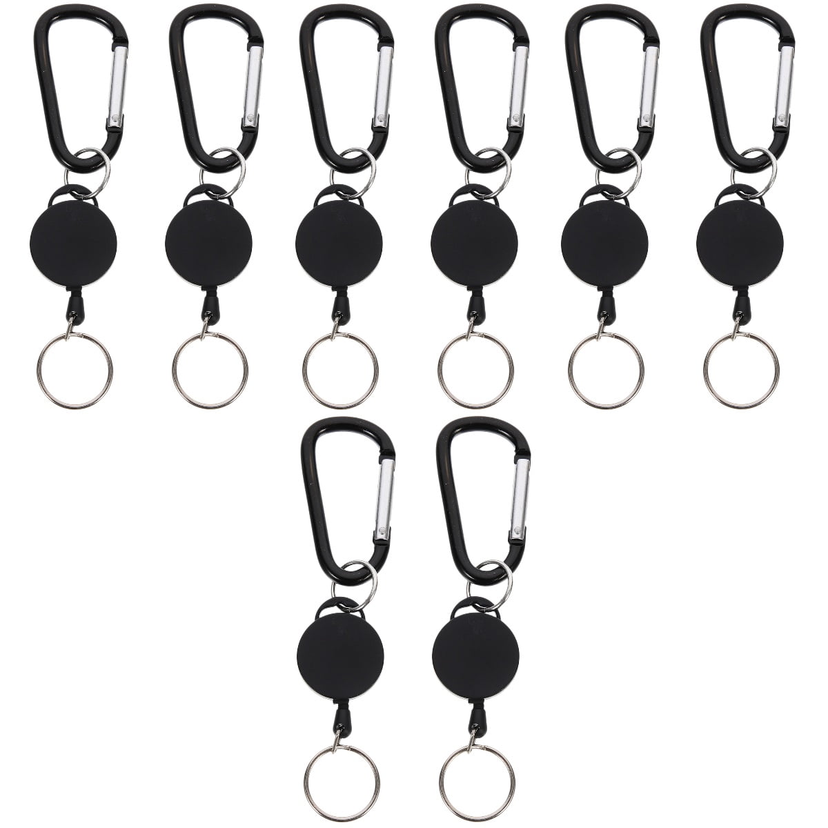 4 Pack Dual Key Chain Badge Holder High-class Keychain Nurse Black ...