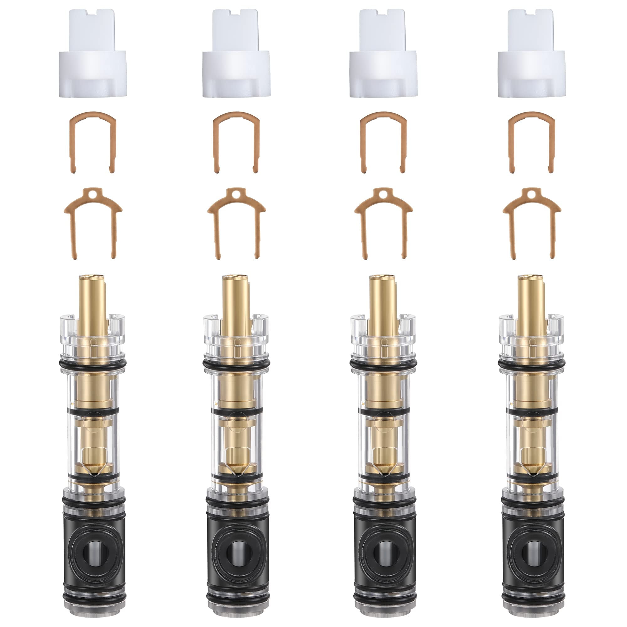 4 Pack Dual Seal Cartridge Replacement Compatible With Moen 1225 1225B, One-Handle Kitchen And ...