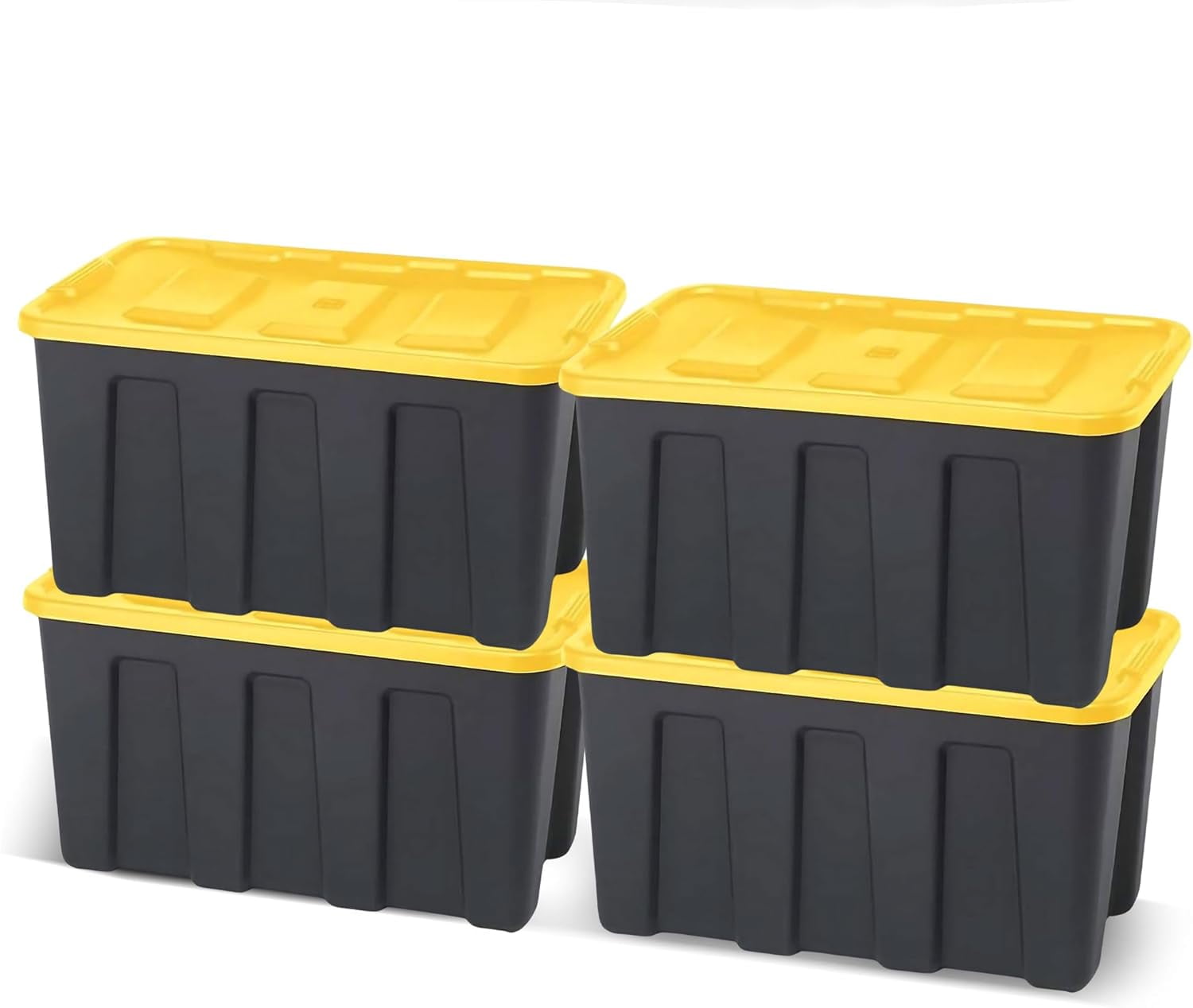 4-Pack Durabilt, Heavy Duty Plastic Storage Bins with Lids, 34 Gallon ...