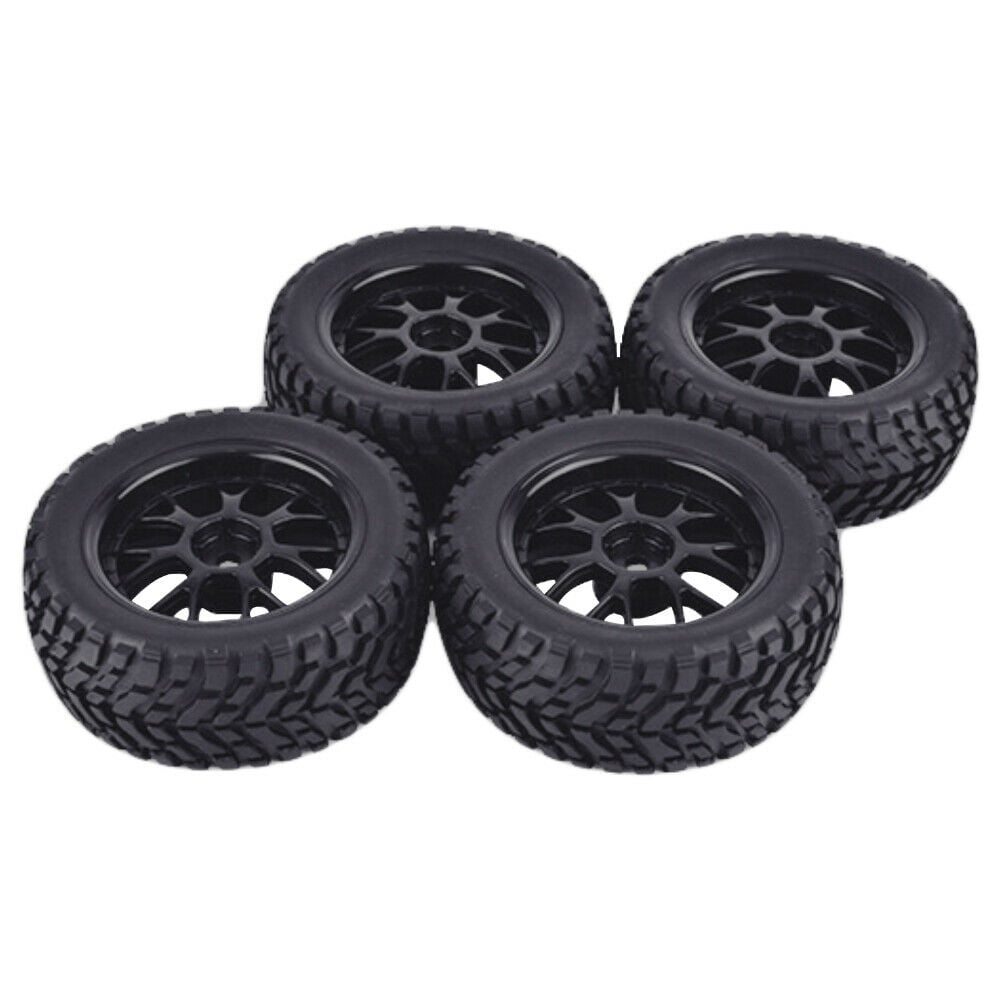 4 Pack Durable Rubber Rally Climbing Car Off-Road Wheel Rim and Tires ...