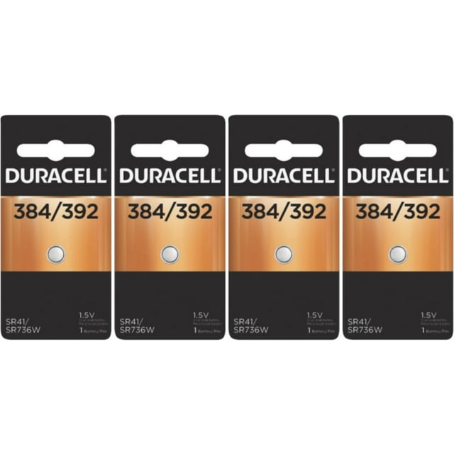 4-Pack Duracell Battery Silver Oxide Size 384/392 1.5V (Set of 4 ...