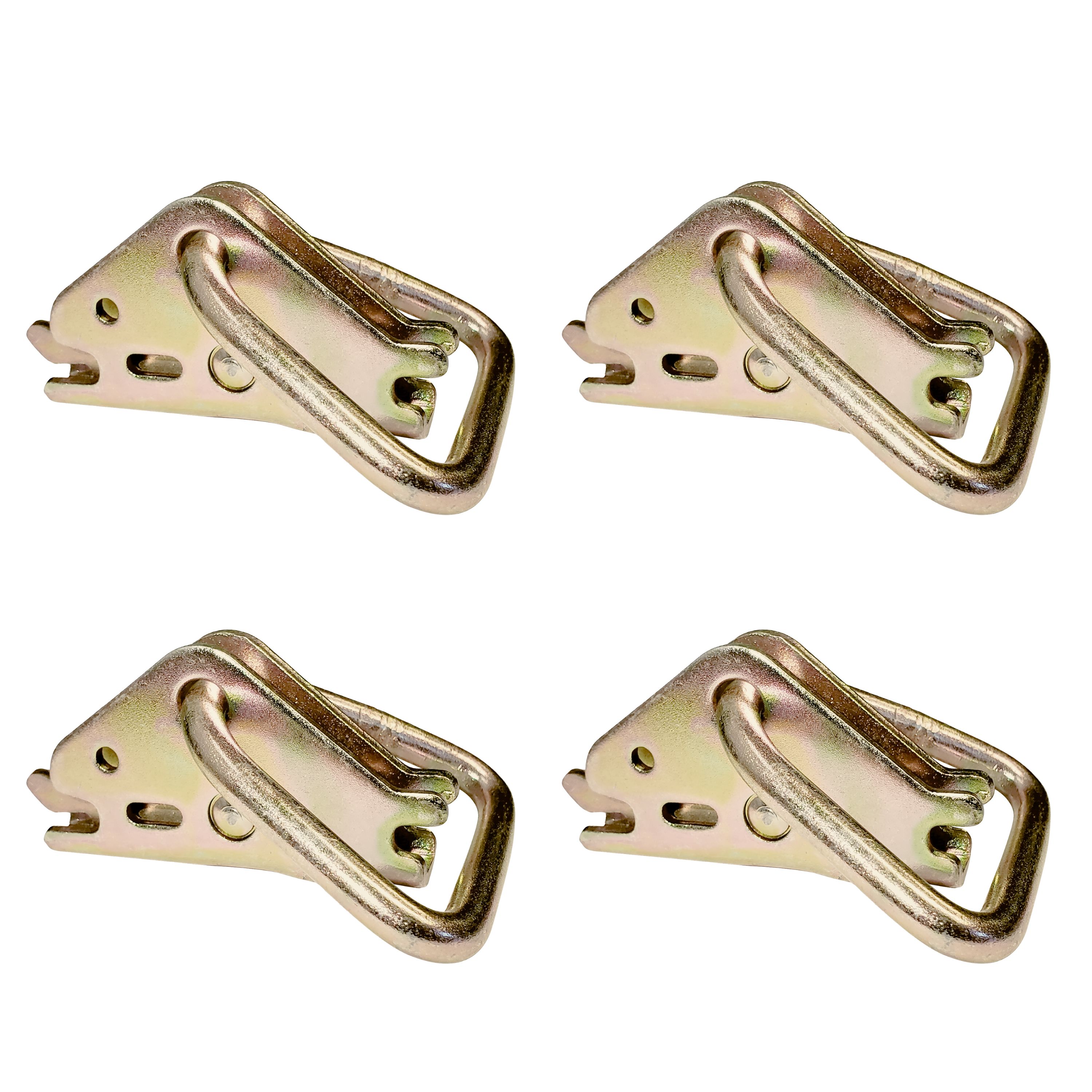 4 Pack E Track 2" D Ring Tie Down Fitting for Enclosed Trailer Tie Down ...