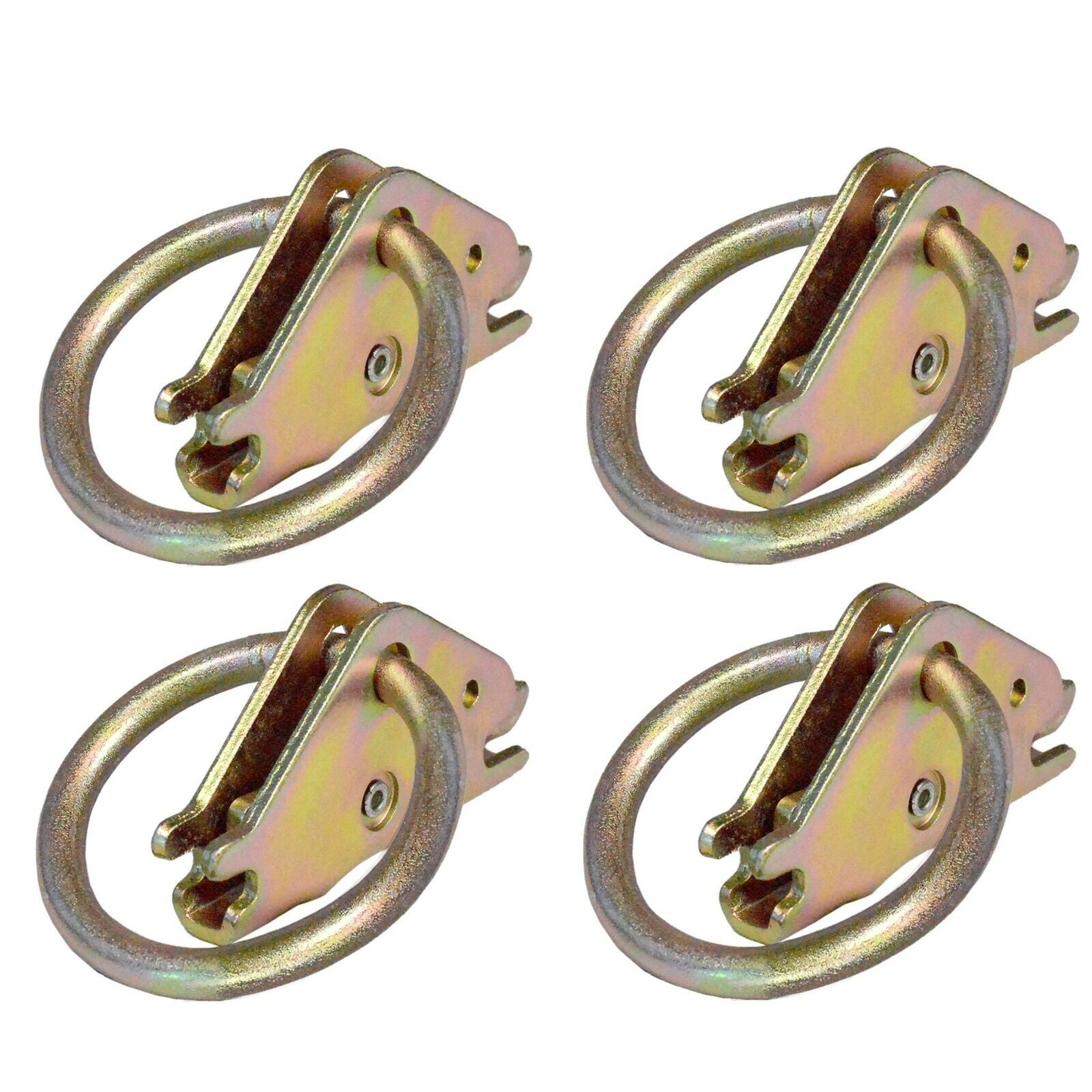 4 Pack E Track 2" O Ring Tie Down Fitting for Enclosed Trailer Tie Down ...