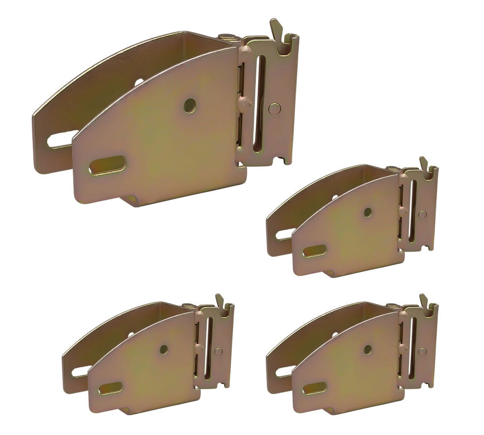 (4 Pack) E-Track Wood Beam Socket Shelf Brackets w/ Rotating Hinge - E ...