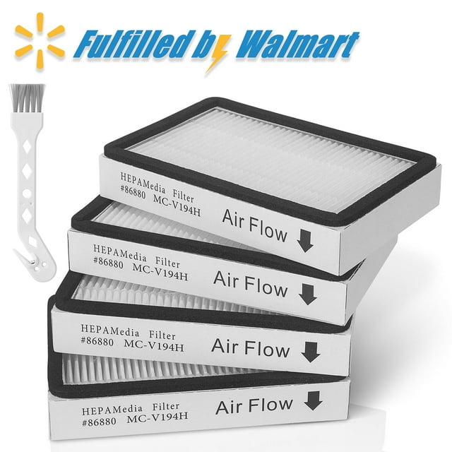 4 Pack EF-2 86880 HEPA Media Filter Replacement for Kenmore Exhaust ...
