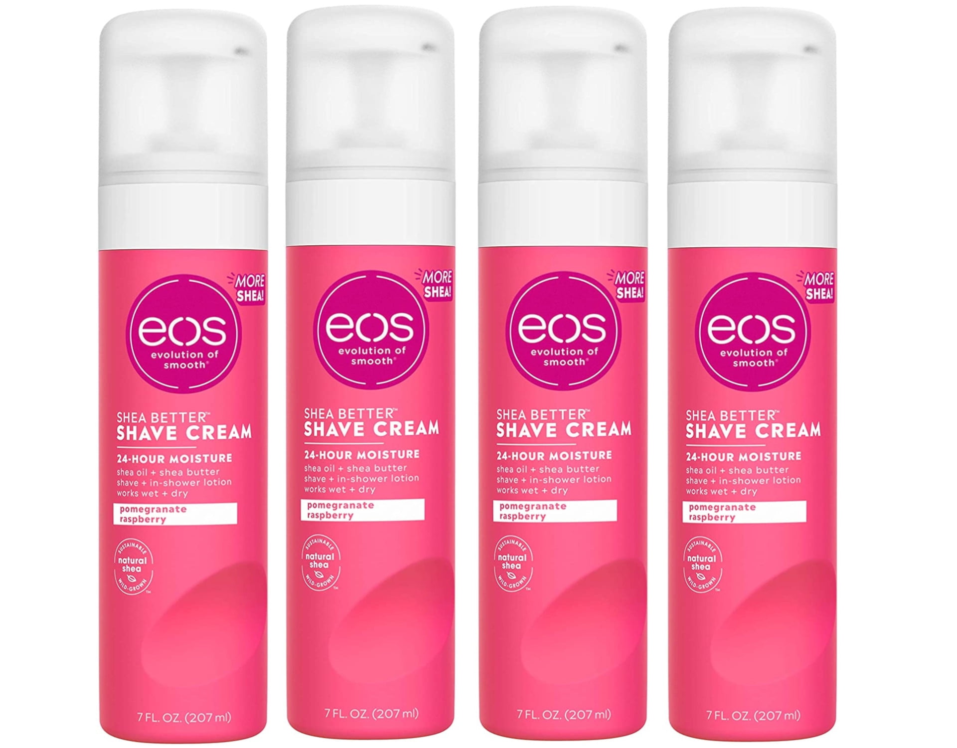 4 Pack - EOS Shave Cream, Pomegranate Raspberry, 7 oz - Walmart.com
