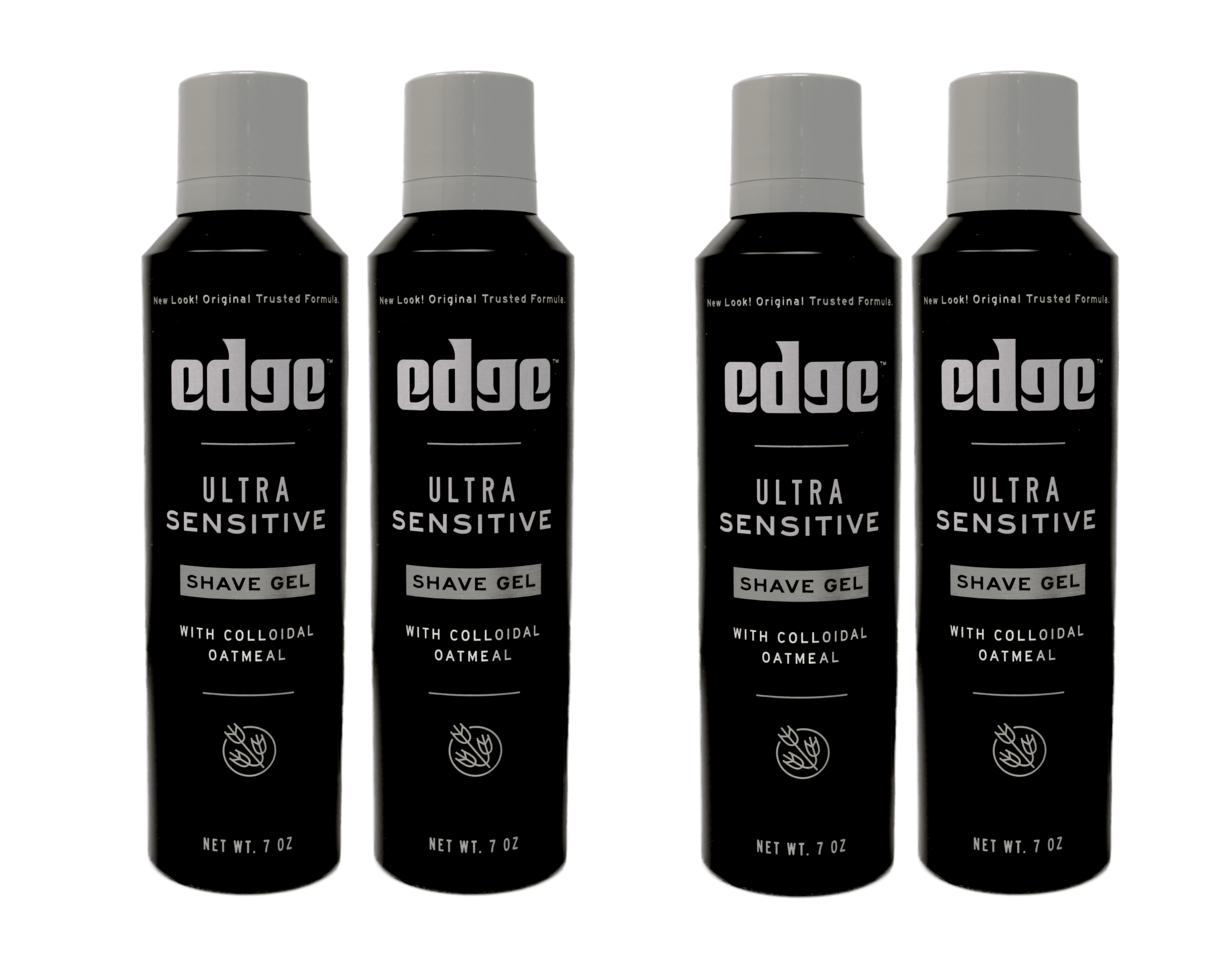 EDGE 4 Pack Ultra Sensitive Shave Gel, With Oat Meal, 7 Oz Each ...