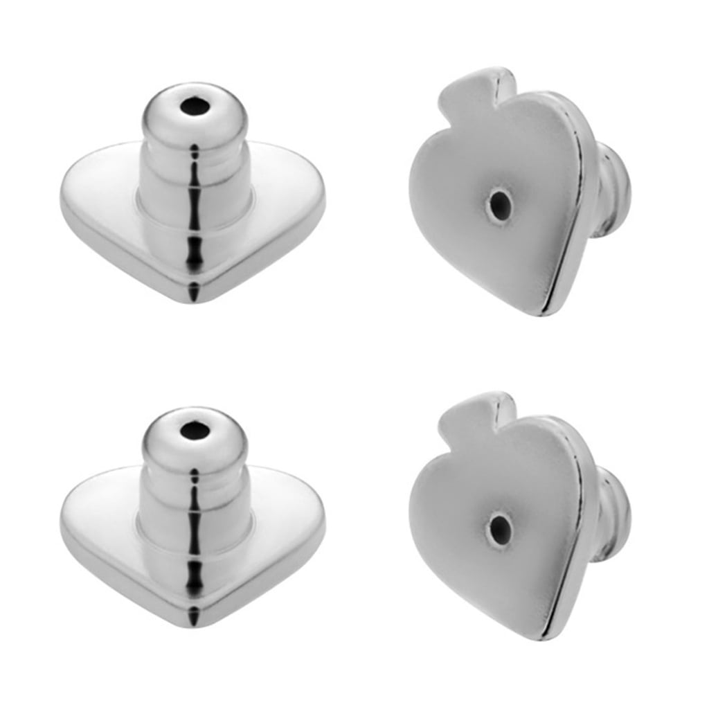 4 Pack Elegant Locking Earring Backs Ear Jewelry Accessories Stainless ...