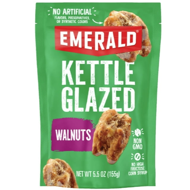 (4 Pack) Emerald Kettle Glazed Walnuts 5.5 oz – Sweet & Crunchy Snack ...