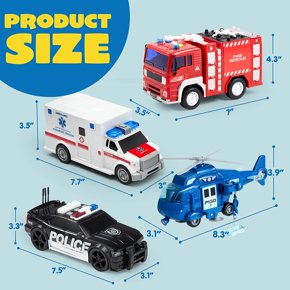 Emergency Vehicle Toy Set