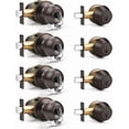4 Pack Entry Door Locksets with Single Cylinder Deadbolt, Oil Rubbed ...