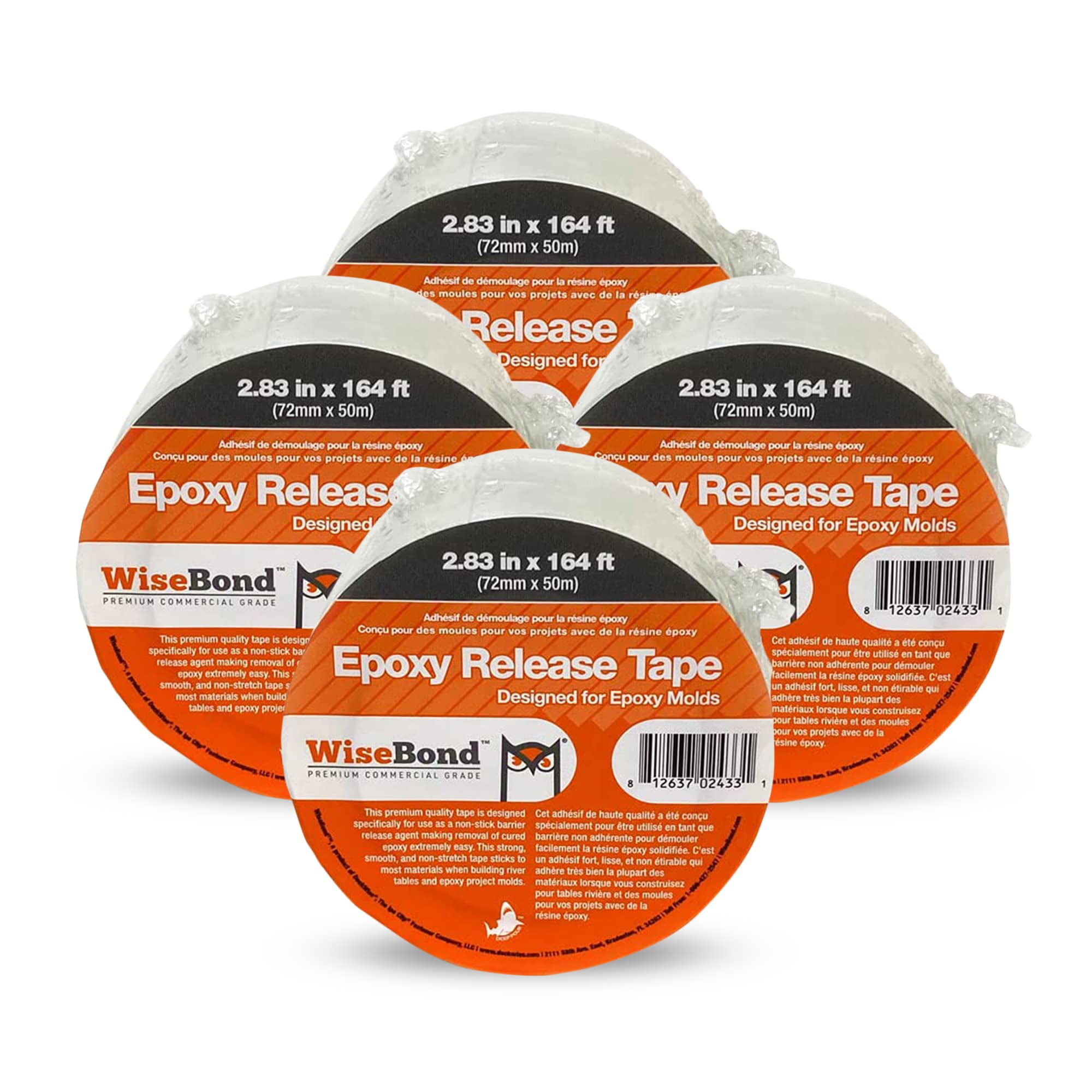 4-Pack Epoxy Resin Tape for Mold Release, Wide Self-Adhesive ...