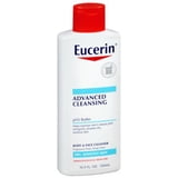 4 Pack - Eucerin, Advanced Cleansing Body & Face Cleanser 16.9 oz ...