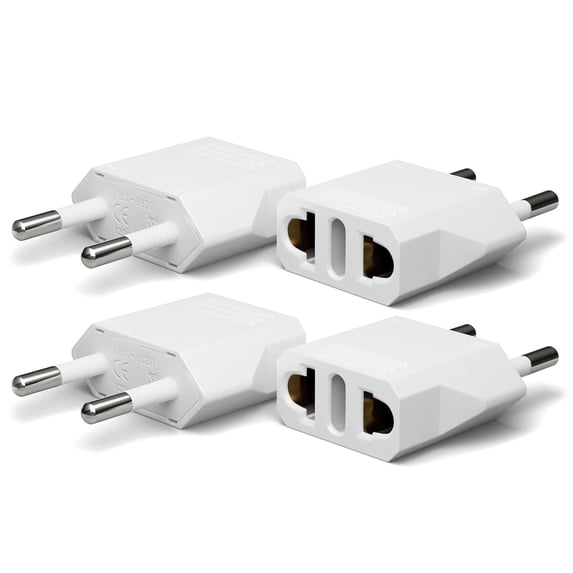 Unidapt, European Travel Plug Adapter, Type C, US to EU - Walmart.com