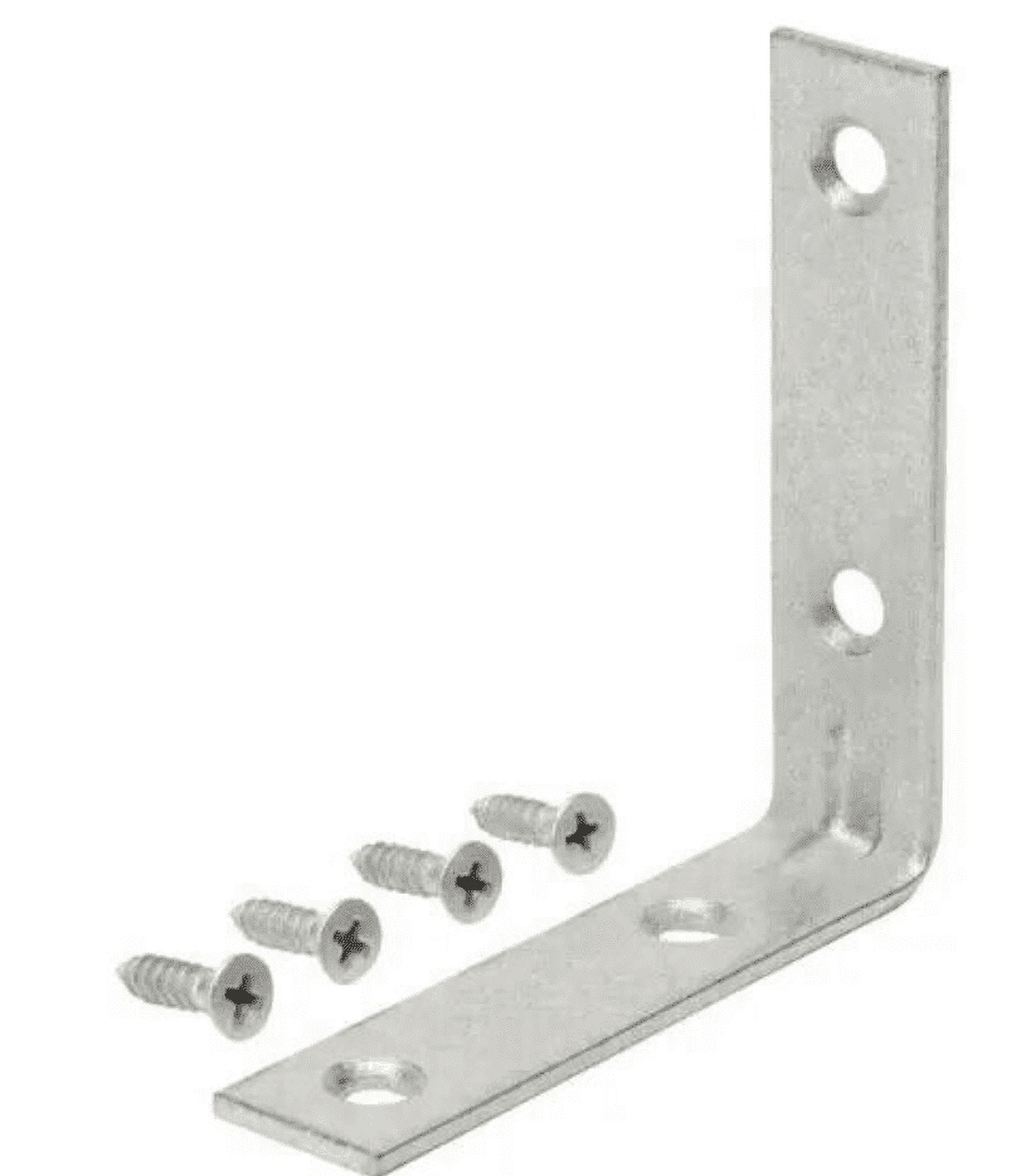 4 Pack Everbilt 2-1/2 in. Galvanized Steel Corner Brace with Screws ...