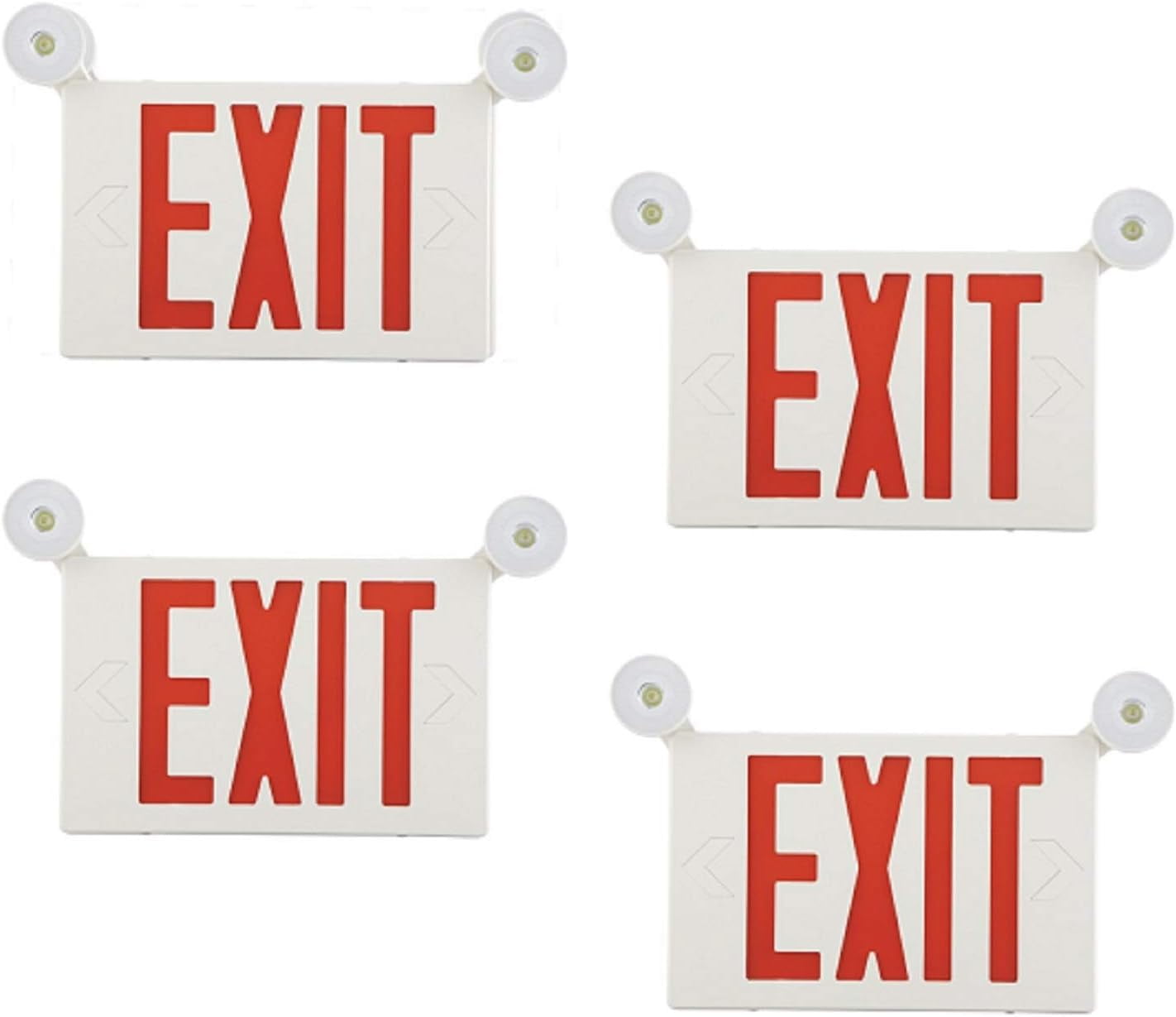 4 Pack Exit Sign with Emergency Lights, Red Exit Sign , Exit Sign for ...