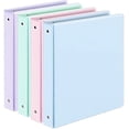 4 Pack Extra Durable 3 Ring Binders 1 Inch, 1” Three Ring Binder, Eco ...