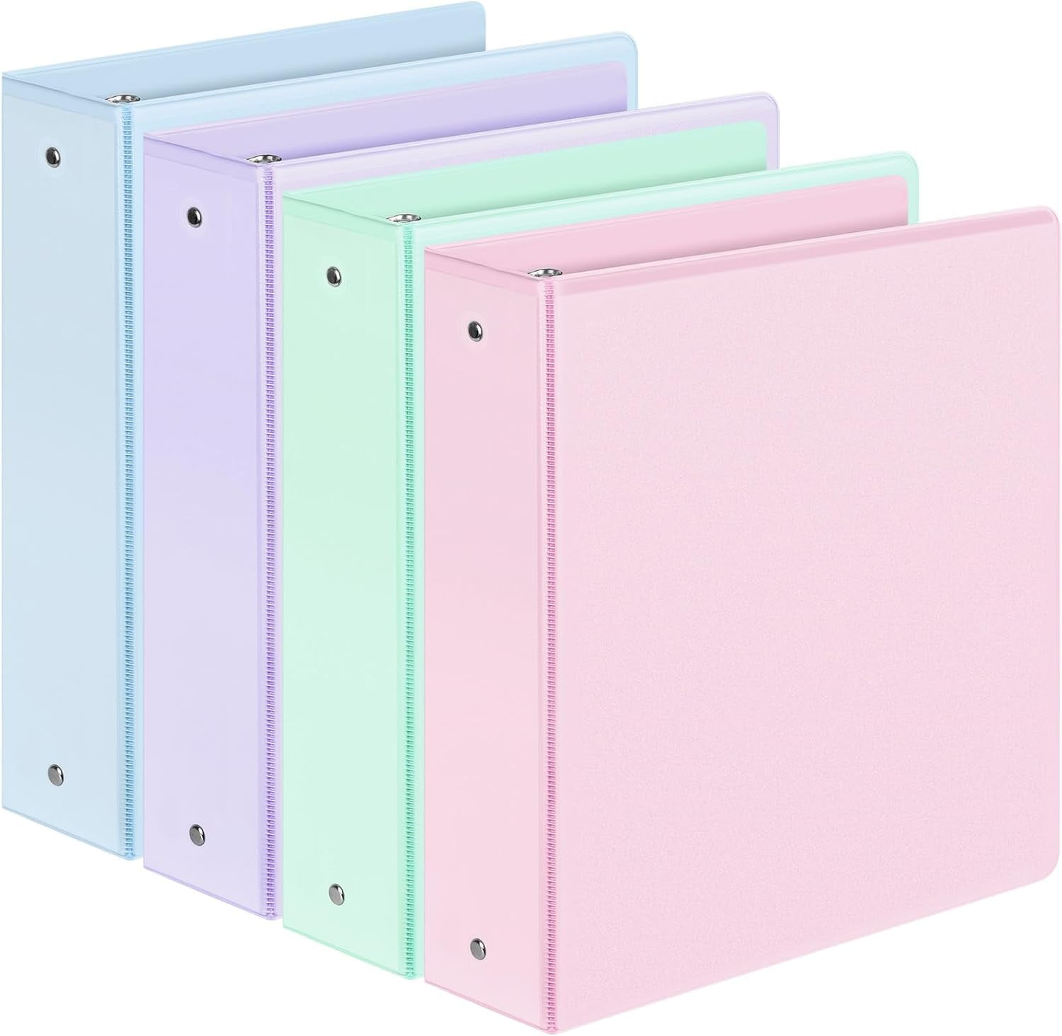 4 Pack Extra Durable 3 Ring Binders 2 Inch, 2” Three Ring Binder, Eco ...