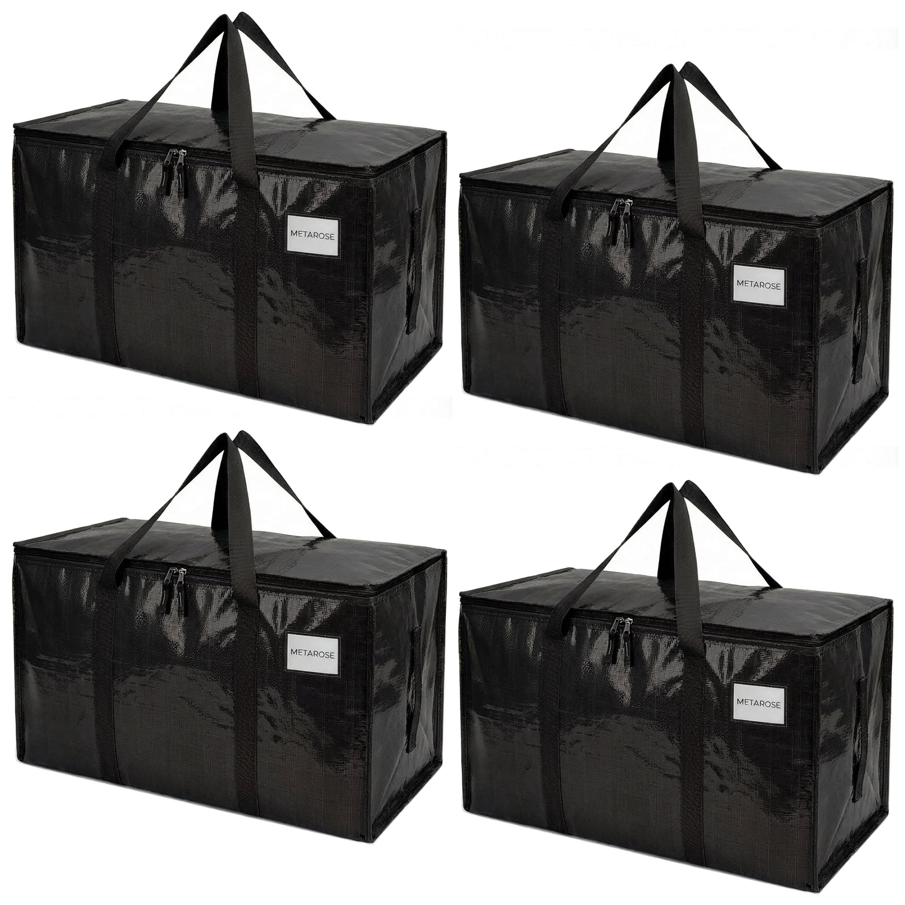 4 Pack Extra Heavy Duty Large Moving Bags,Large Storage Totes Bins with ...