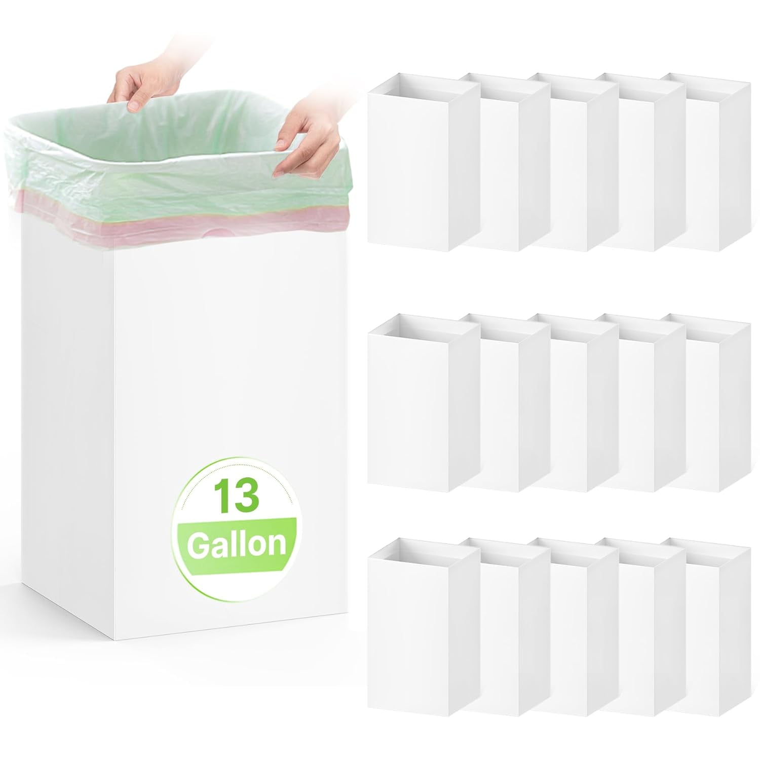 4 Pack Extra Large Disposable Trash Cans, Reusable Portable Garbage Can ...