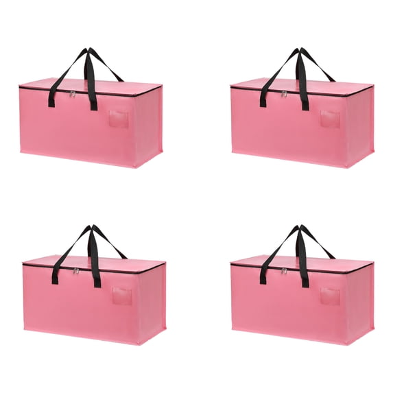 4 Pack Extra Large Heavy Duty Moving Bags with Reinforced Zipper & Wide ...