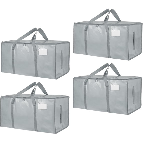 4 Pack Extra Large Heavy Duty Moving Bags - Waterproof Storage Totes ...
