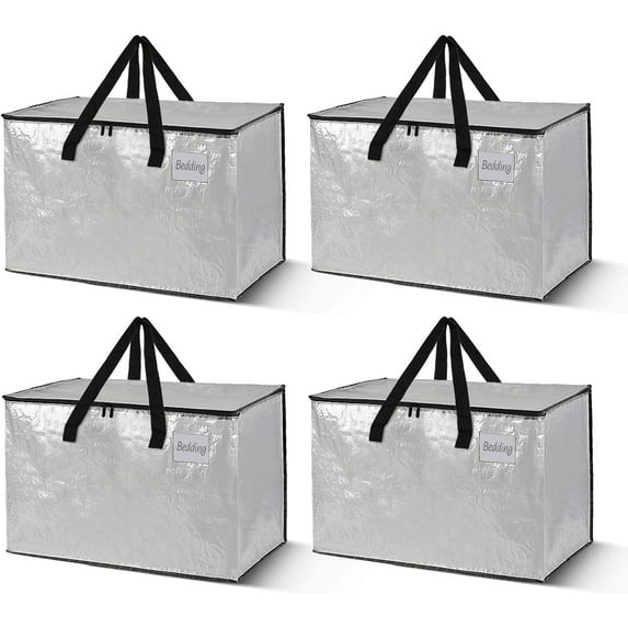 4 Pack Extra Large Moving Bags, Heavy Duty s with Strong Zippers ...