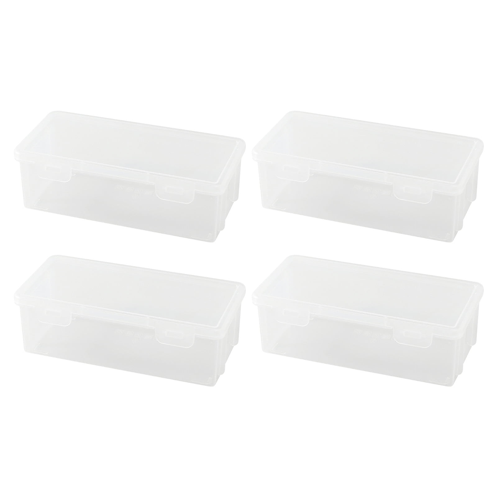 4 Pack Extra Large Pencil Box, Plastic Pencil Case Organizer, Clear ...