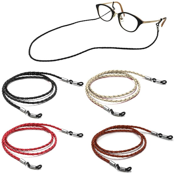 Gisneze 4 Pack Eyeglasses Holder Strap, Leather Eyeglass Retainer, 4 ...