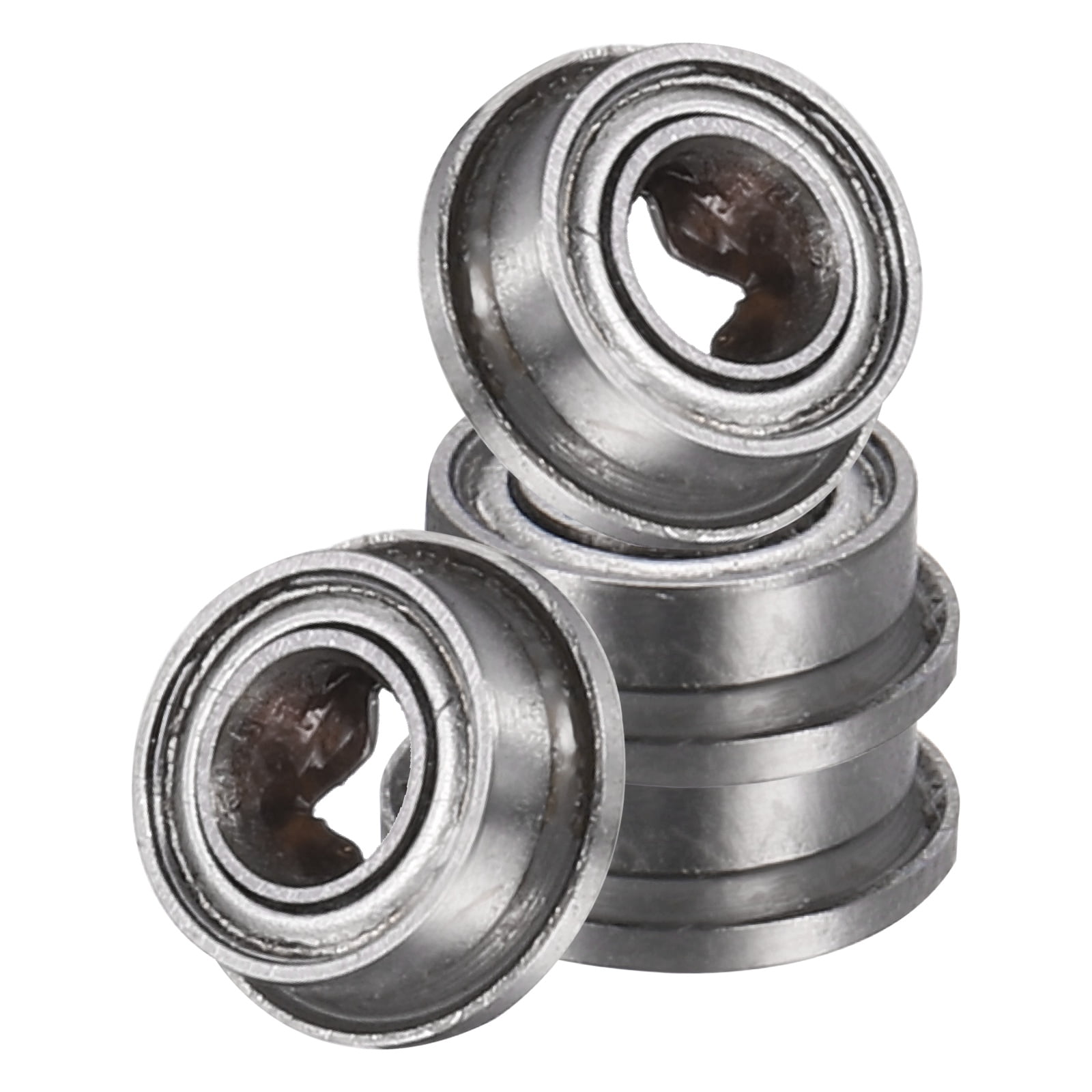 4 Pack FR144ZZ Flanged Ball Bearings, 1/8" x 1/4" x 7/64" Double ...