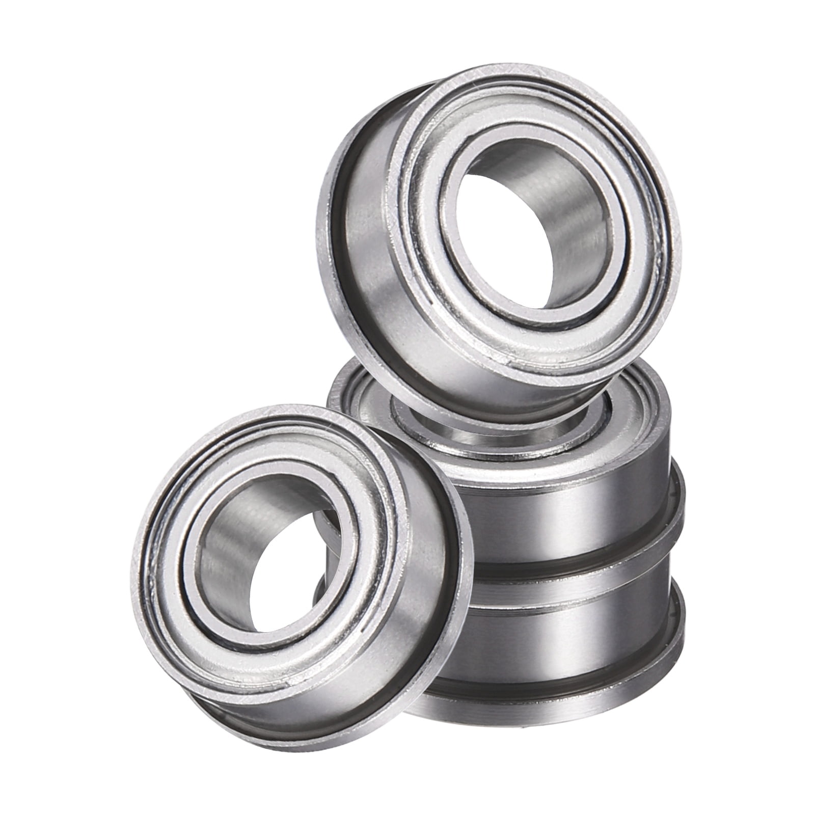 4 Pack FR188ZZ Flanged Ball Bearings, 1/4" x 1/2" x 3/16" Double ...