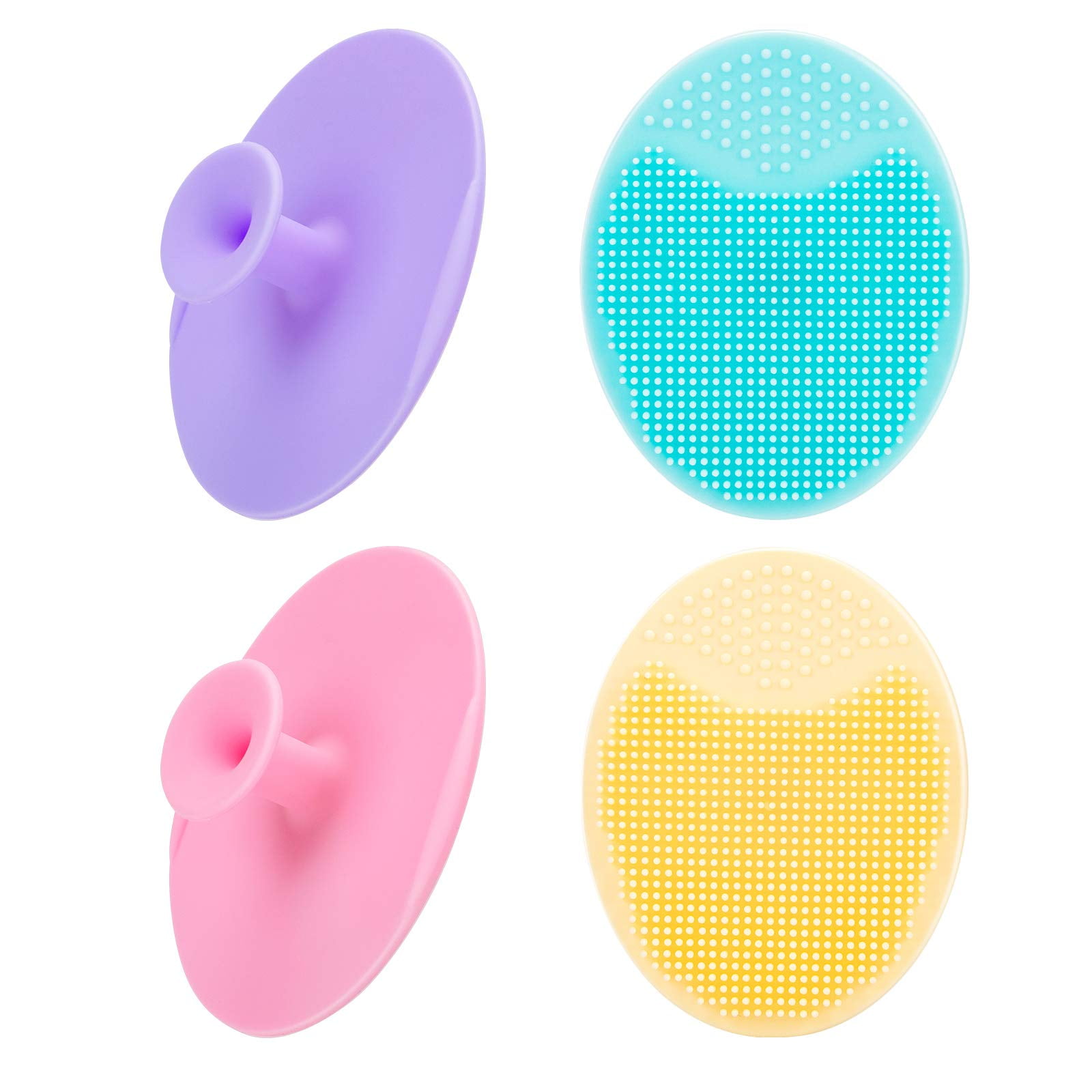 4 Pack Face Scrubber,Soft Silicone Facial Cleansing Brush Face ...