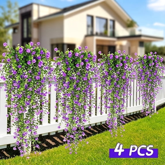 4 Pack Fake Eucalyptus Hanging Plant Artificial Greenery Vines with ...
