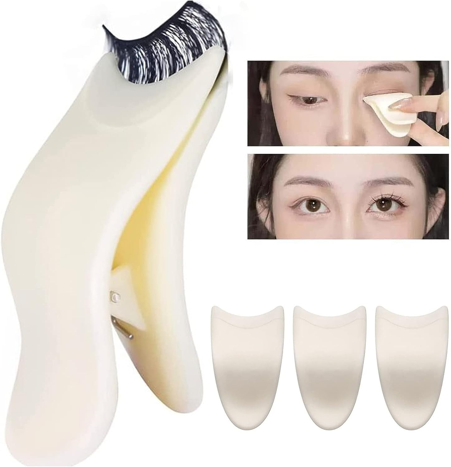 4 Pack False Eyelash Applicator, Mini Eyelash Clip, Artificial Eyelash ...