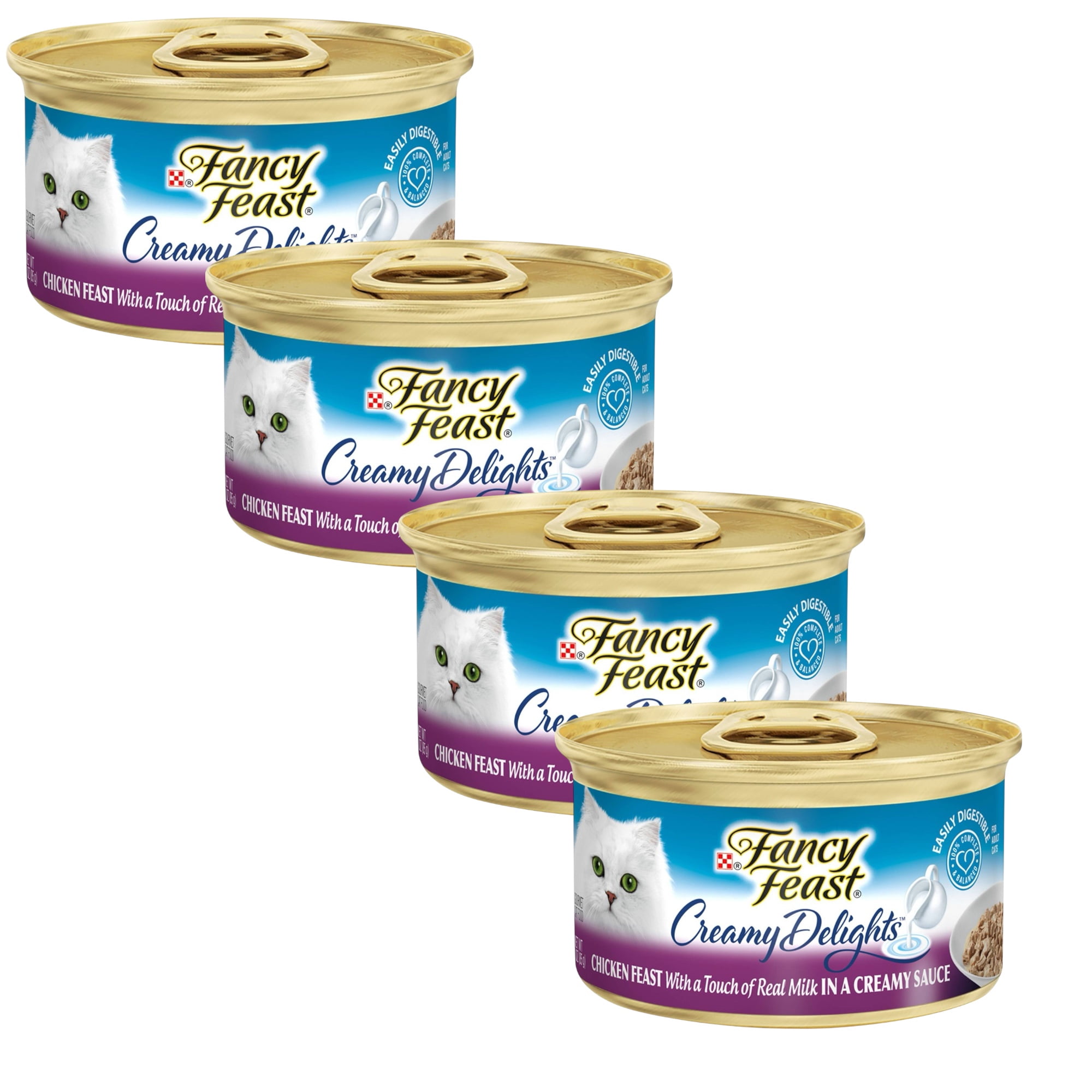 ( 4 Pack ) Fancy Feast Purina Creamy Delights Wet Cat Food Grilled ...