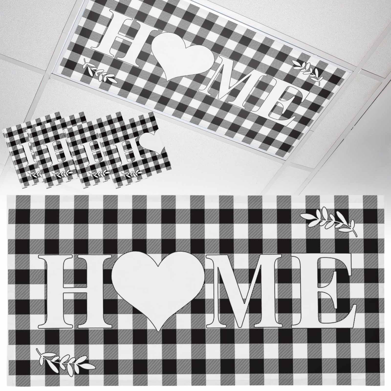 4 Pack Farm Home Fluorescent Light Covers for Ceiling Lights Love on ...