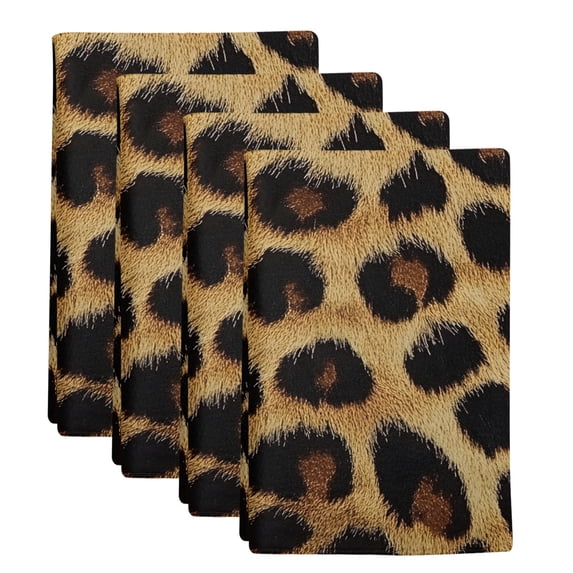 4 Pack Fashion Sexy Animal Kitchen Towels Retro Brown Leopard Print ...