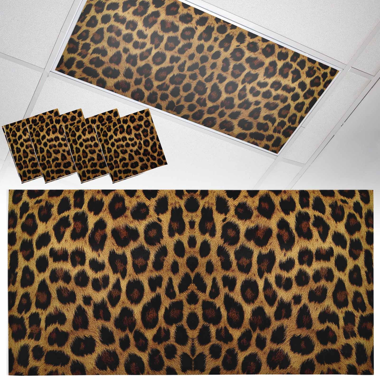 4 Pack Fashion Wild Animal Fluorescent Light Covers for Ceiling Lights ...