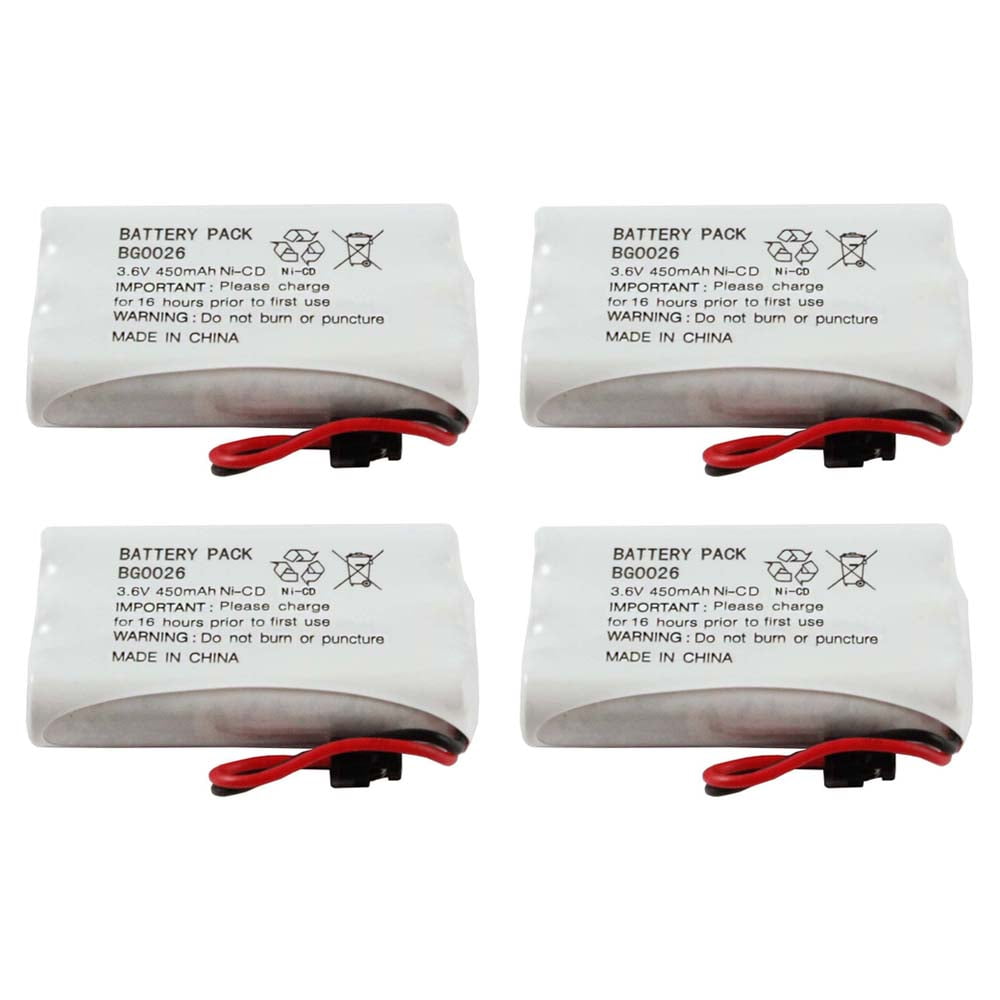 4-Pack Fenzer Home Phone Battery BG0026 for Uniden BT-446 BT446 ER-P512 ...