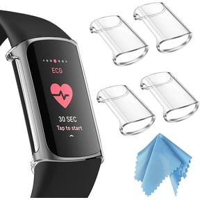 BISEN For Fitbit Charge 6 Case, Clear TPU Protective Cover Armor, Shock ...