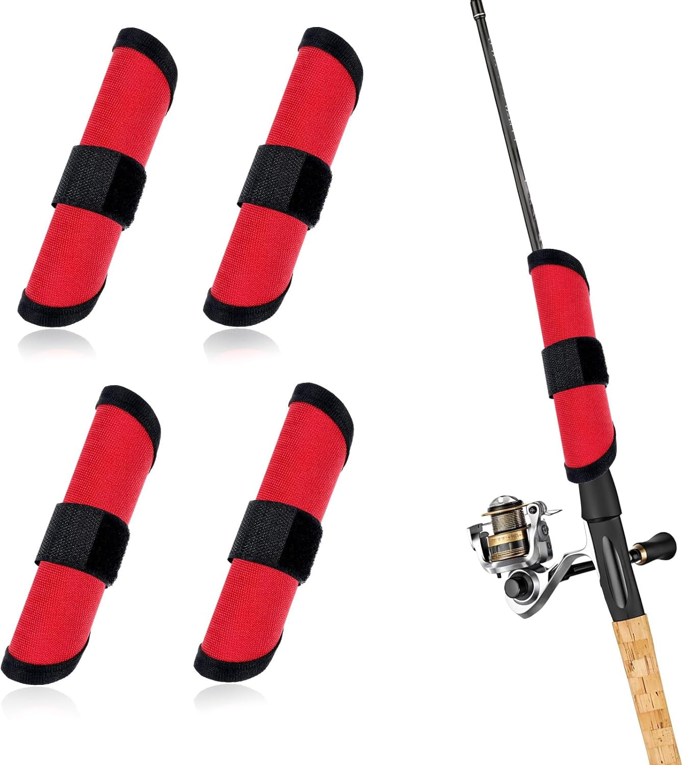 4 Pack Fishing Lure Covers, 6 Inch Fishing Rod Sleeve Rod Armour Lure ...