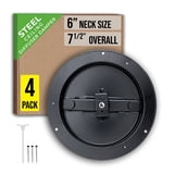 [4 Pack] Fits 6 Inch Neck Air Duct | Steel Butterfly Damper by Handua ...