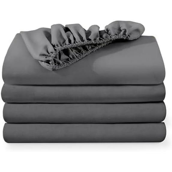 4-Pack Fitted Bottom Sheets for Hospital Bed Size - Premium 1800 Ultra ...