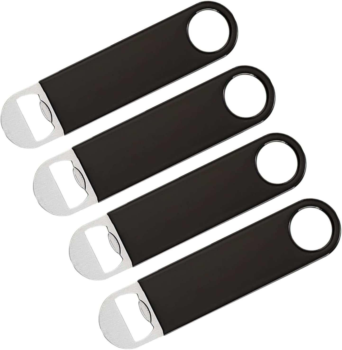 4 Pack Flat Beer Bottle Opener,Heavy Duty Simple and Effective ...