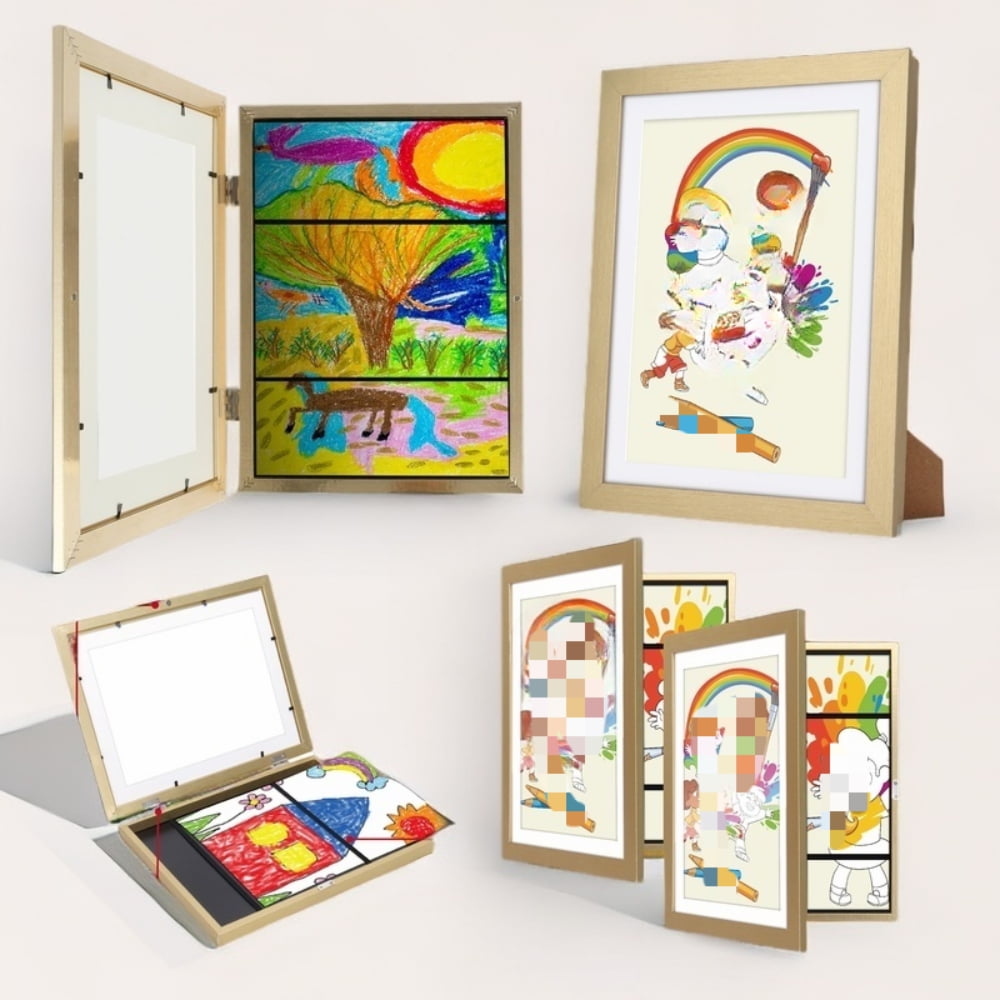 4 Pack Flip Frame Wall & Tabletop Frames for Picture Display, School ...