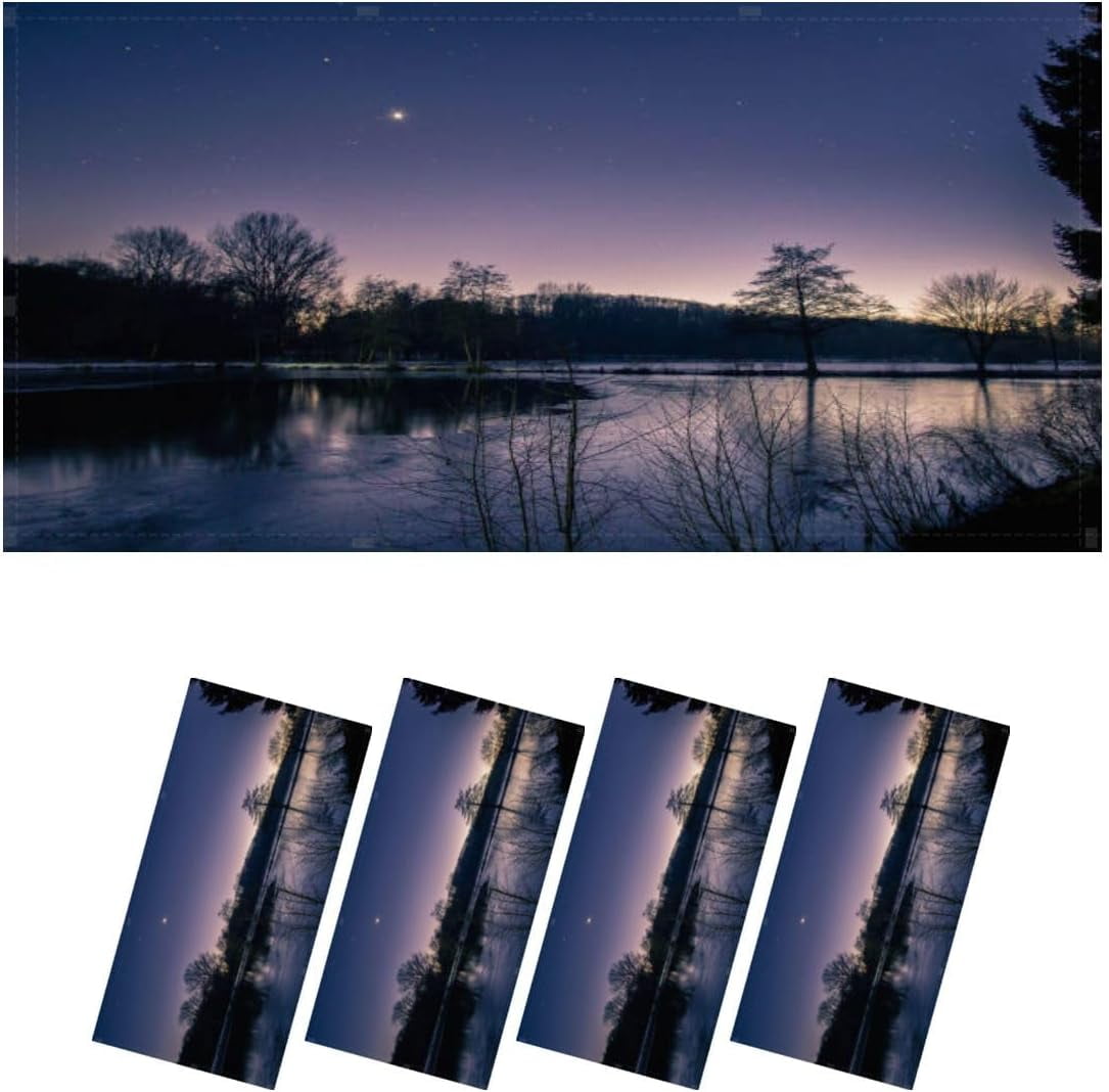 4 Pack Fluorescent Light Covers for Ceiling Lights Dusk at Winter ...