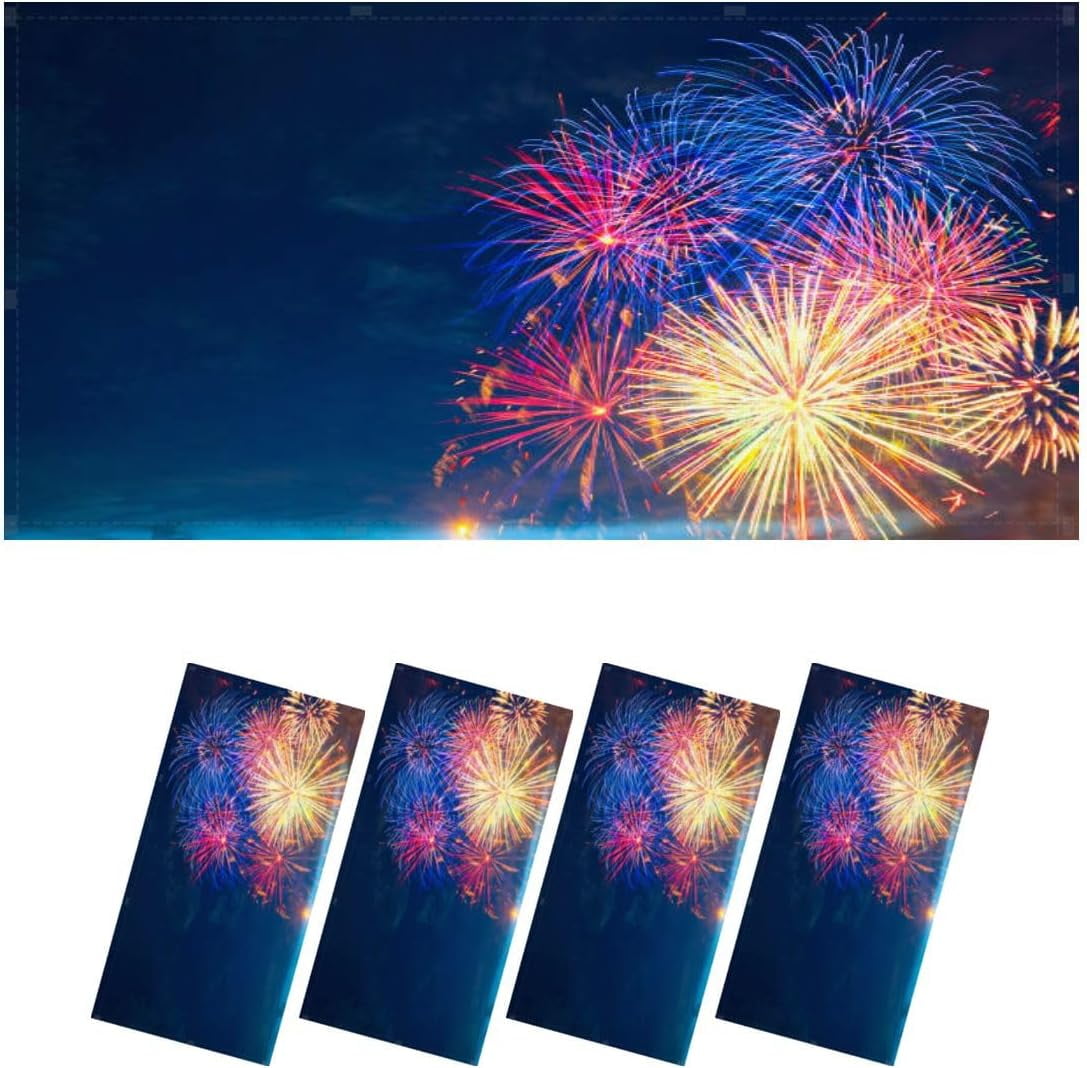 4 Pack Fluorescent Light Covers for Ceiling Lights Fireworks Colors ...
