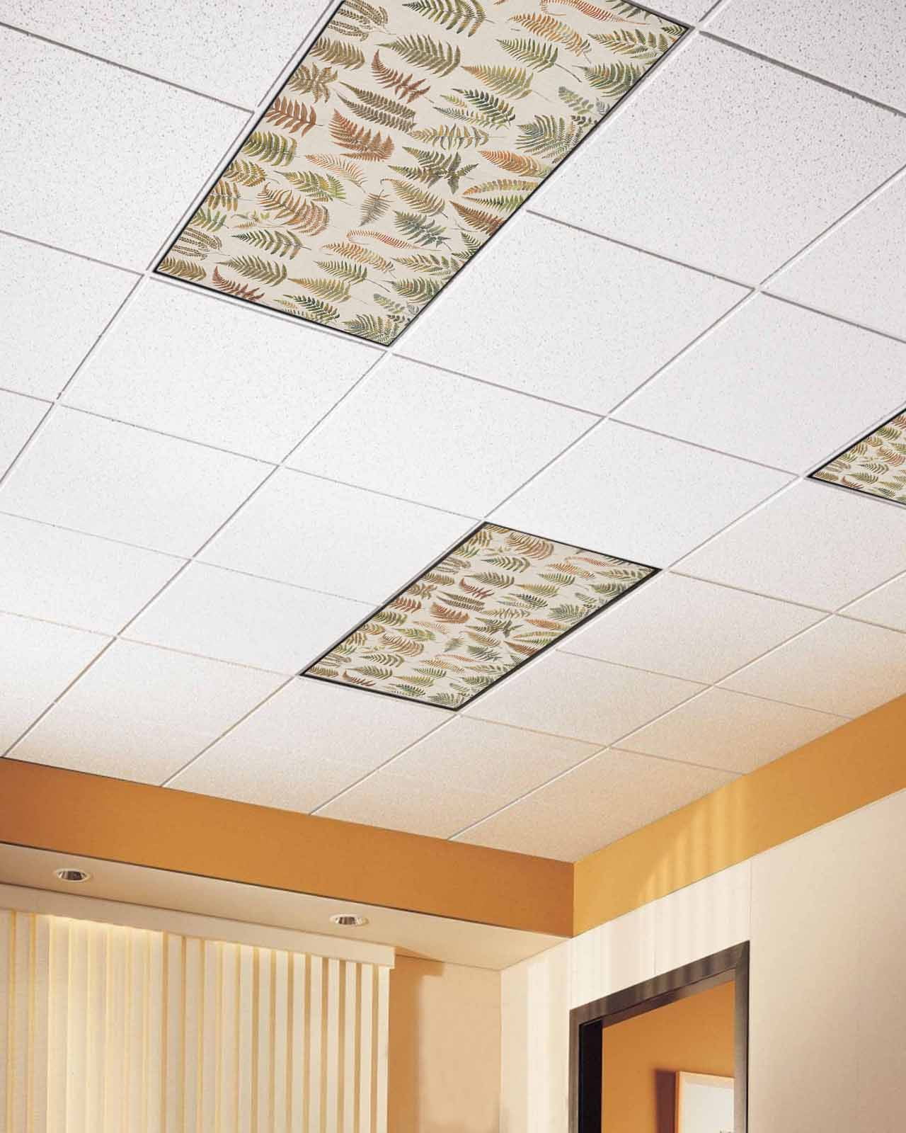 4 Pack Fluorescent Light Covers, 4 x 2 Feet, Summer Tropical Yellow ...