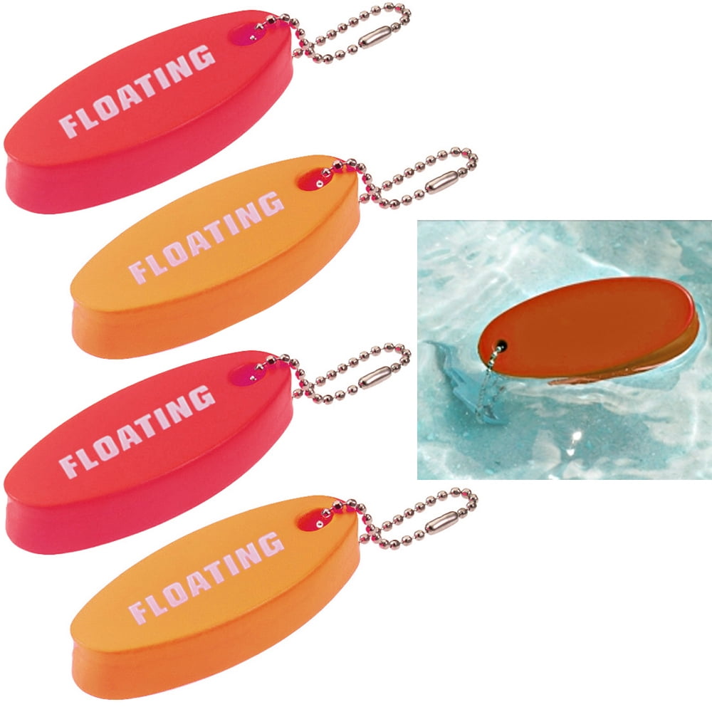 4 Pack Foam Floating Keychain Float Key Ring Key Float Boating Fishing ...