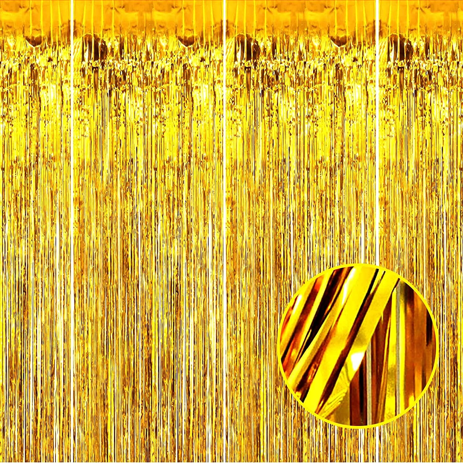 4 Pack Foil Fringe Curtain Backdrop 3 28ft X 8 2ft Metallic Tinsel